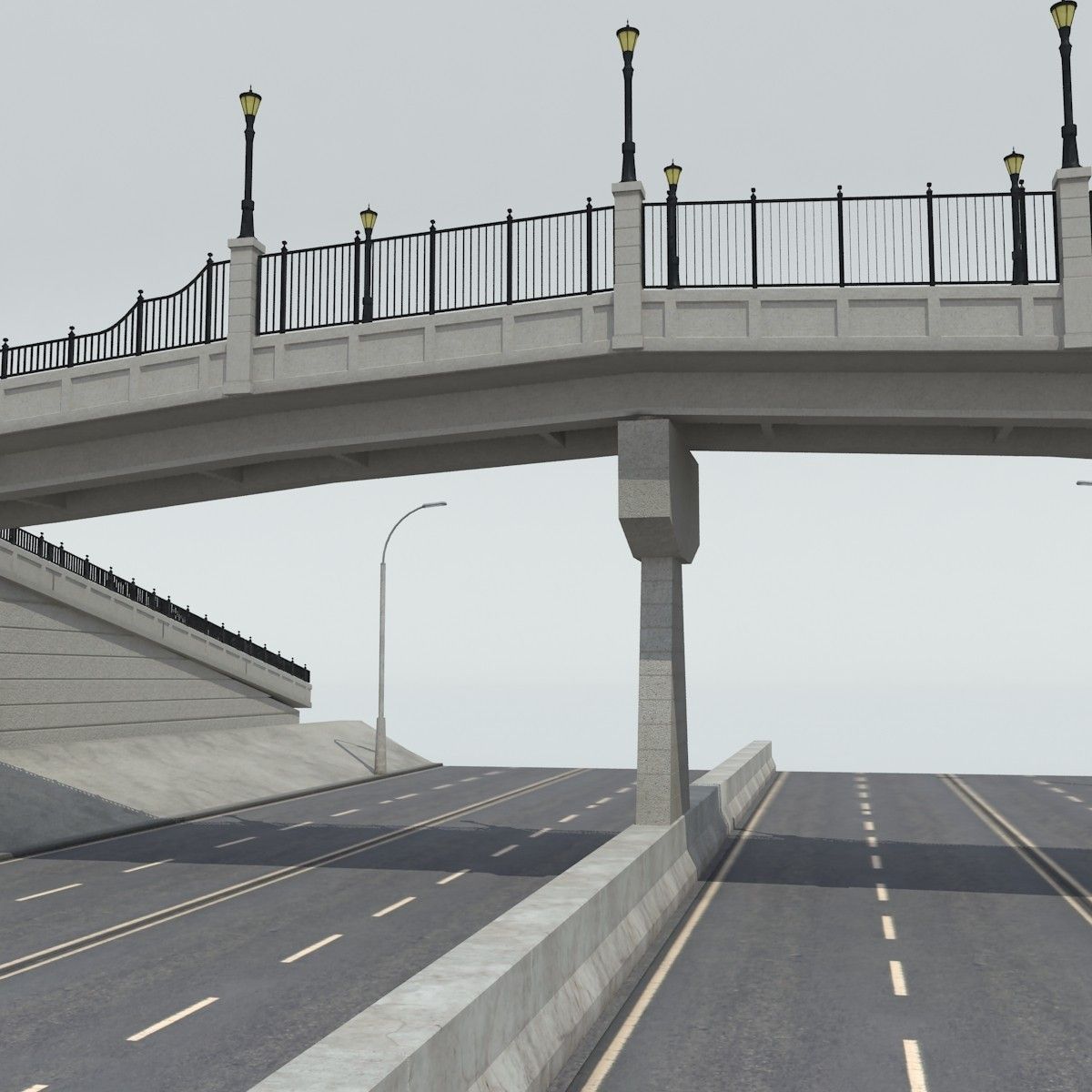 Pedestrian Bridge 3D model | CGTrader