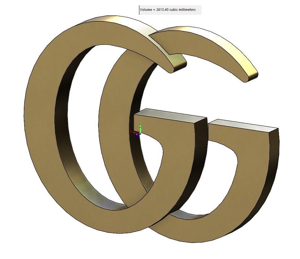 Gucci GG logo replica 3D model 3D printable | CGTrader