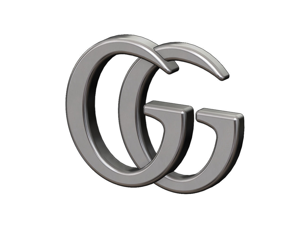 Gucci GG logo replica 3D model 3D printable | CGTrader