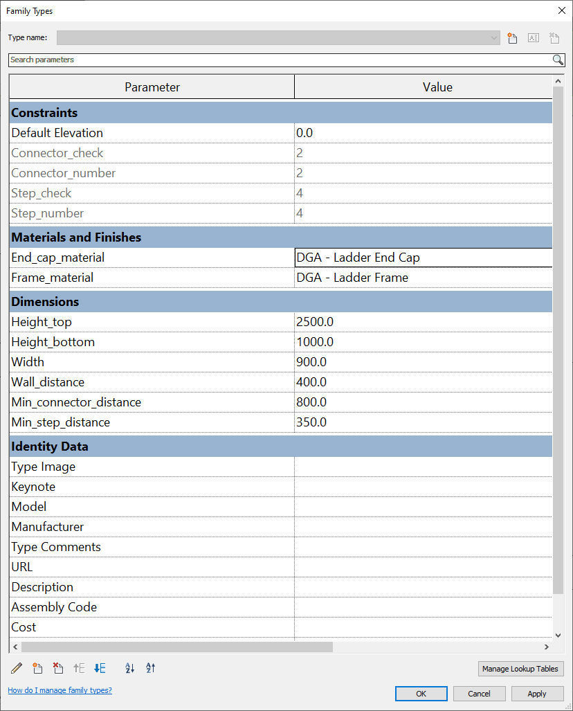 3D model Access Ladder - Parametric Revit family VR / AR / low-poly ...