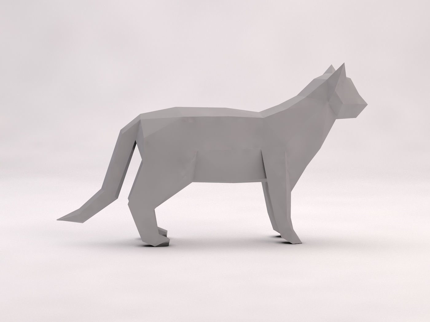 ORIGAMI---Cat free VR / AR / low-poly 3D model rigged | CGTrader