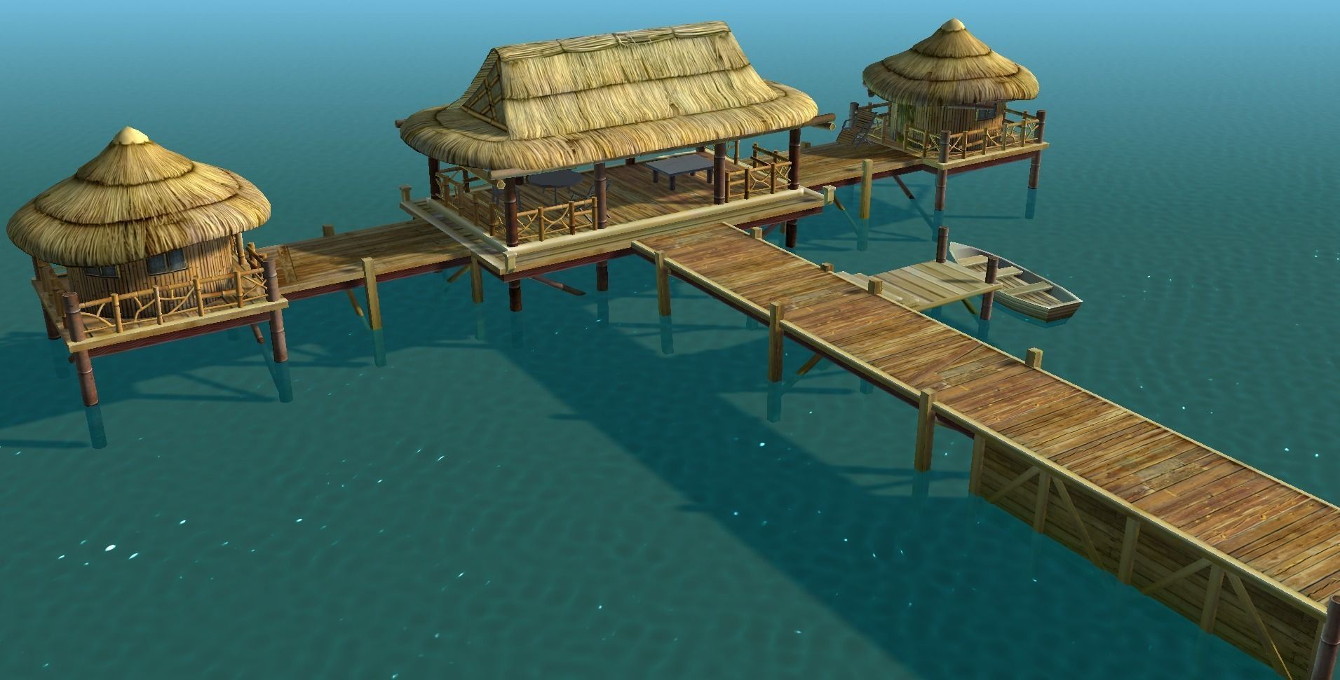 3D model Bungalow - low poly VR / AR / low-poly | CGTrader