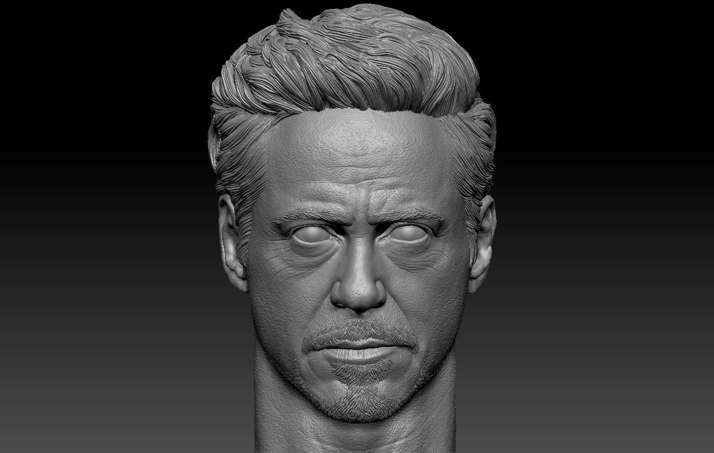 Tony Stark Iron Man Robert Downey Jr head 3D model 3D printable | CGTrader