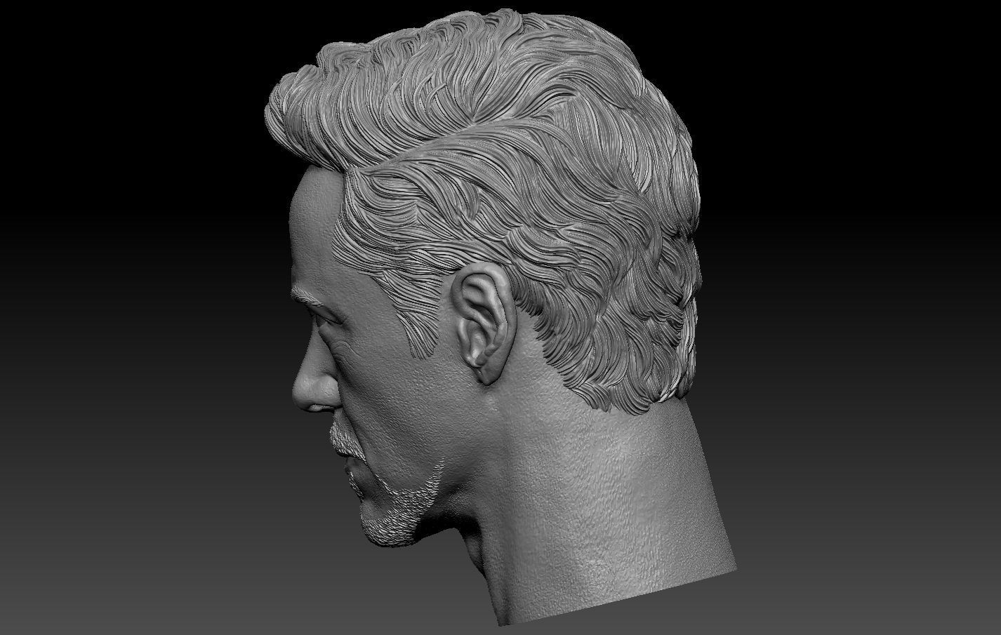 Tony Stark Iron Man Robert Downey Jr head 3D model 3D printable | CGTrader