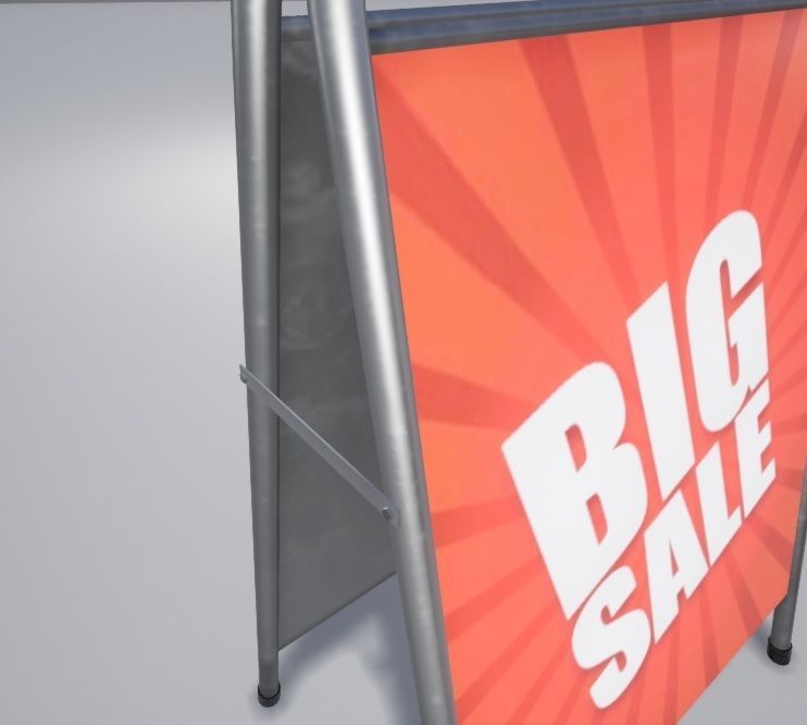 3D model Sidewalk sign VR / AR / low-poly | CGTrader