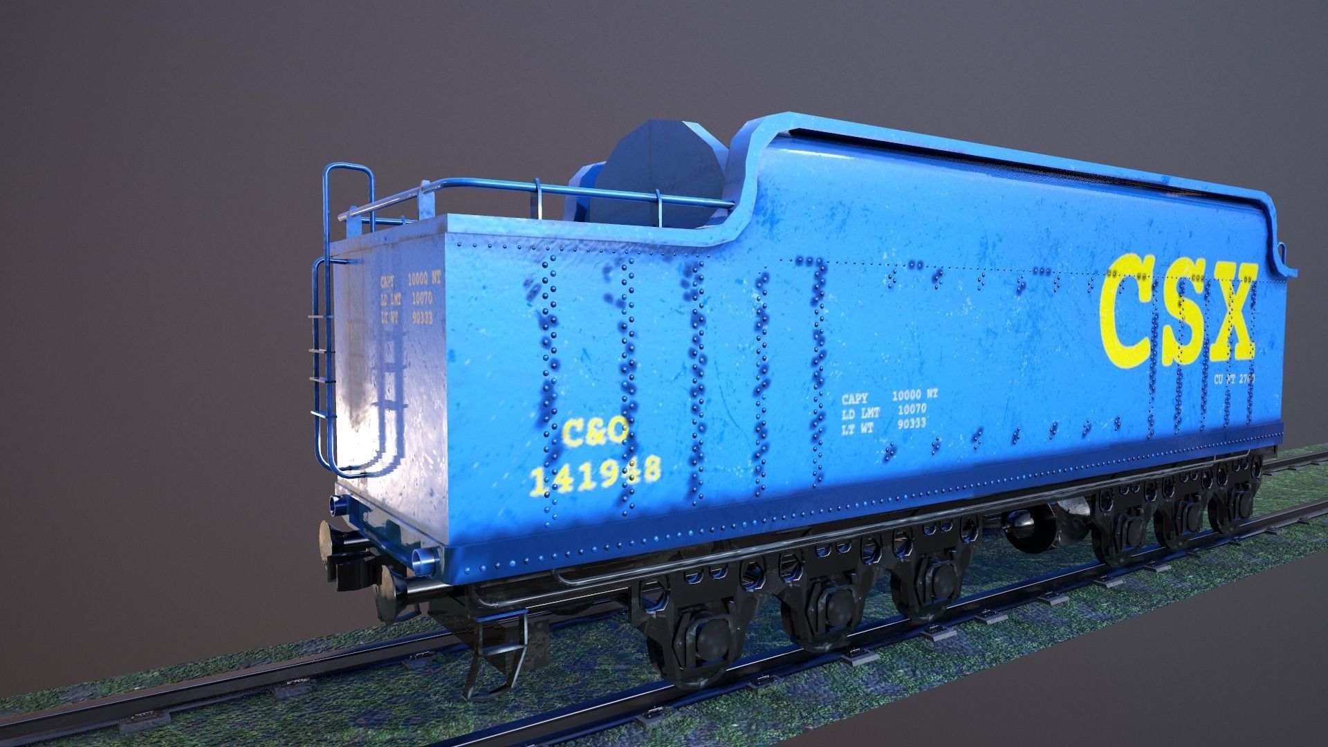 3D model Train Hopper car Low-poly 3D model VR / AR / low-poly | CGTrader