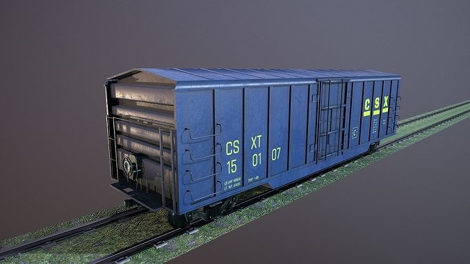 3D model Train Box Car Low-poly 3D model VR / AR / low-poly | CGTrader