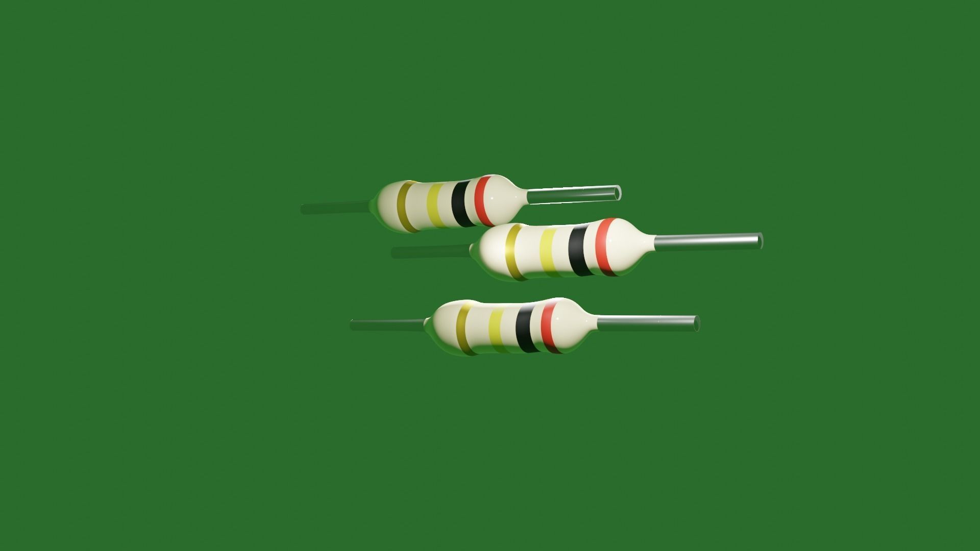Resistor with color code free 3D model animated | CGTrader