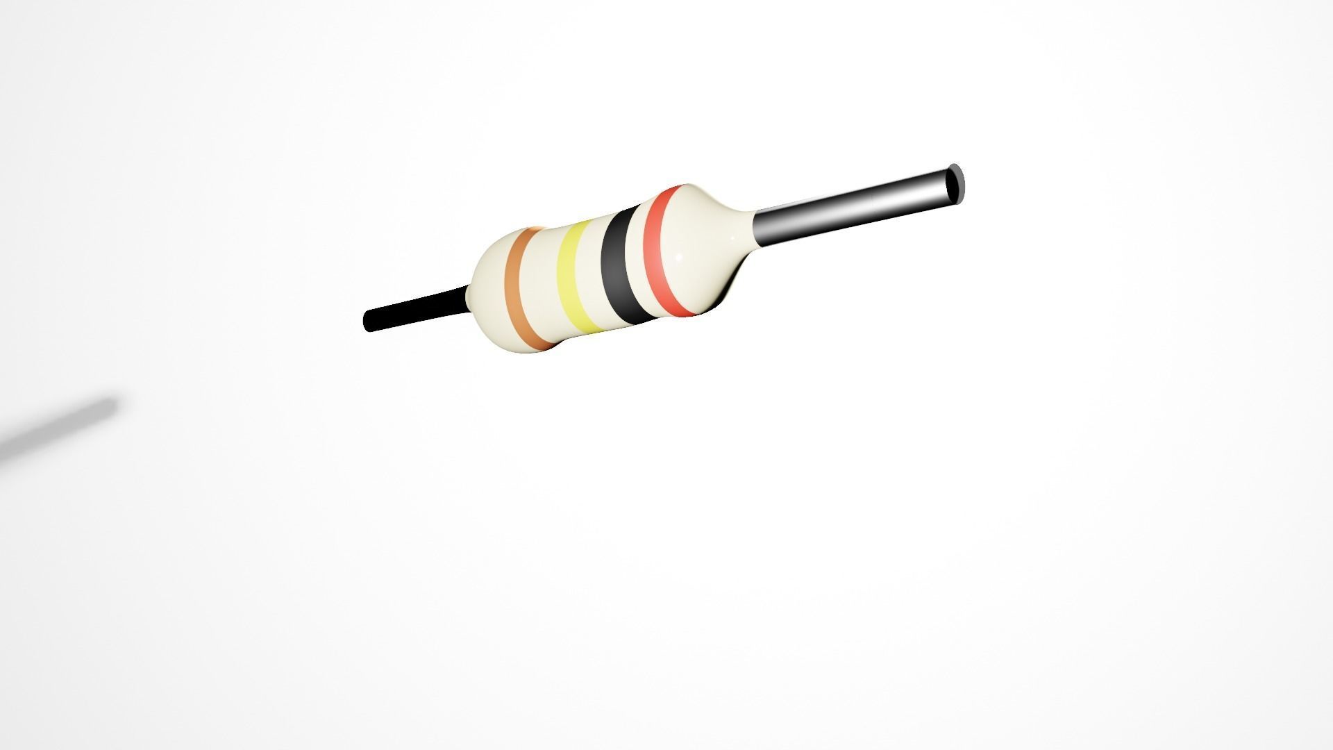 Resistor with color code free 3D model animated | CGTrader