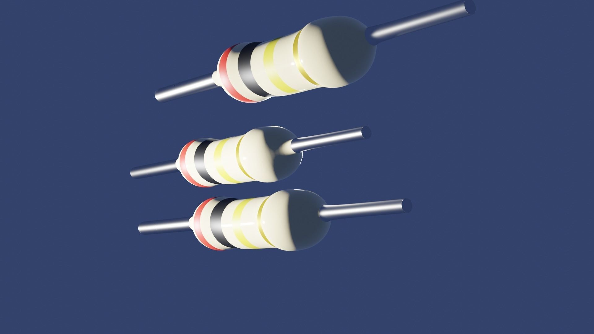 Resistor with color code free 3D model animated | CGTrader