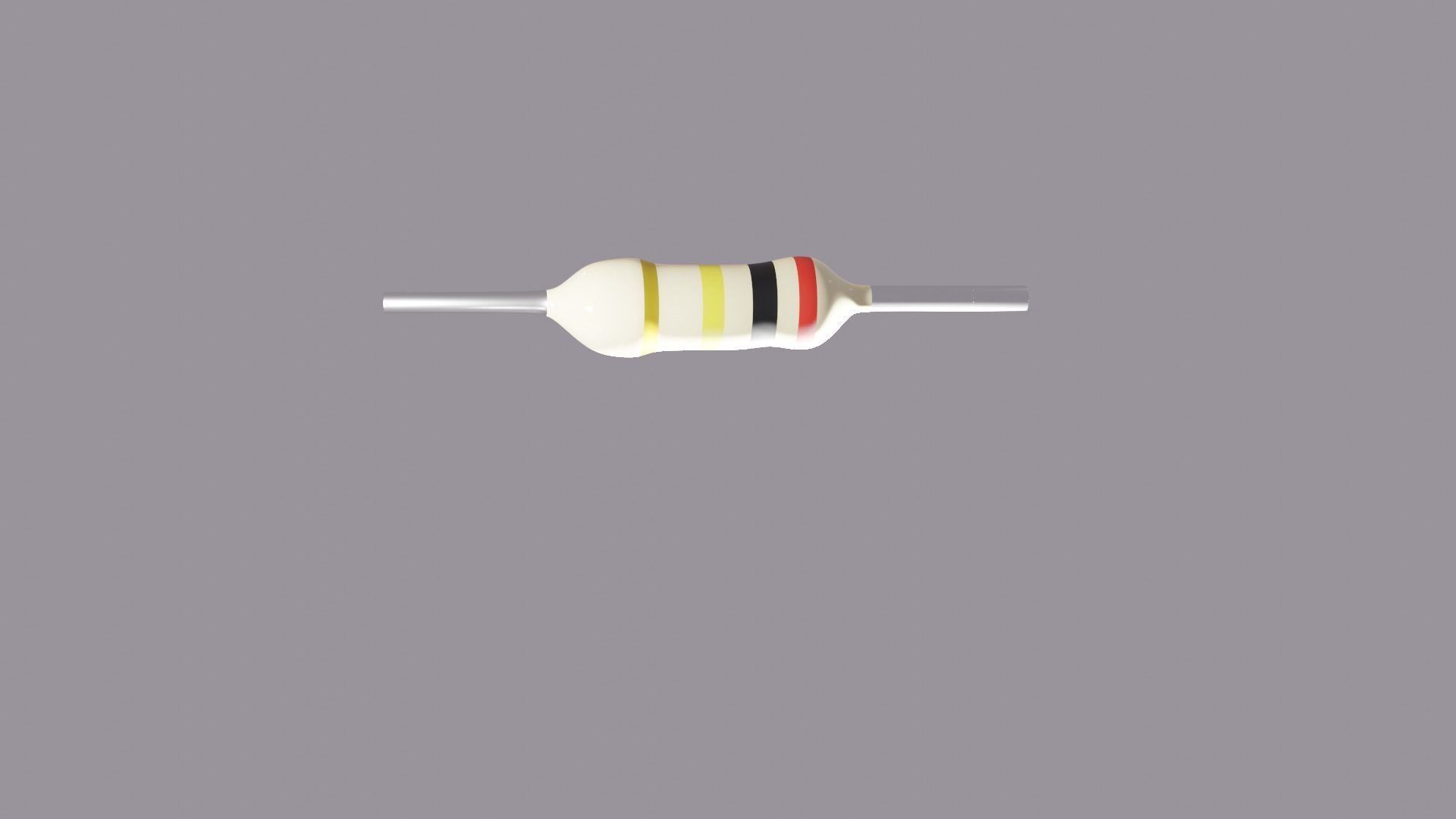 Resistor with color code free 3D model animated | CGTrader