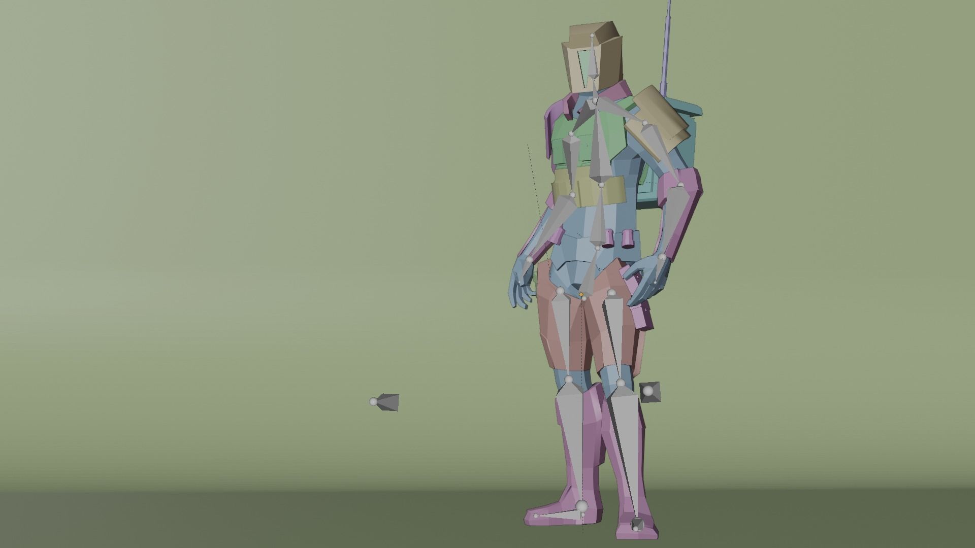 Low poly military robot free VR / AR / low-poly 3D model rigged | CGTrader