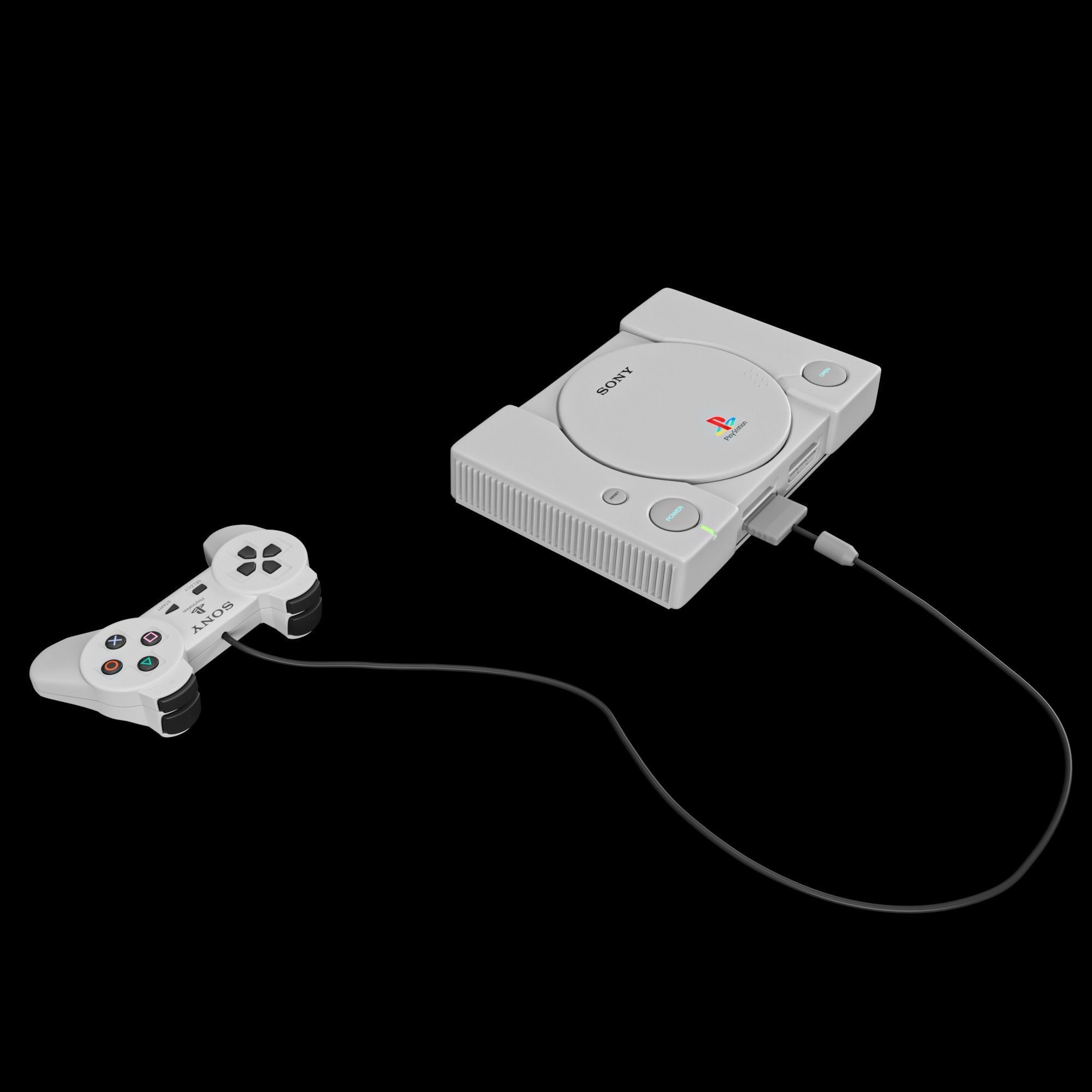 SONY Playstation 1 Console 3D model | CGTrader