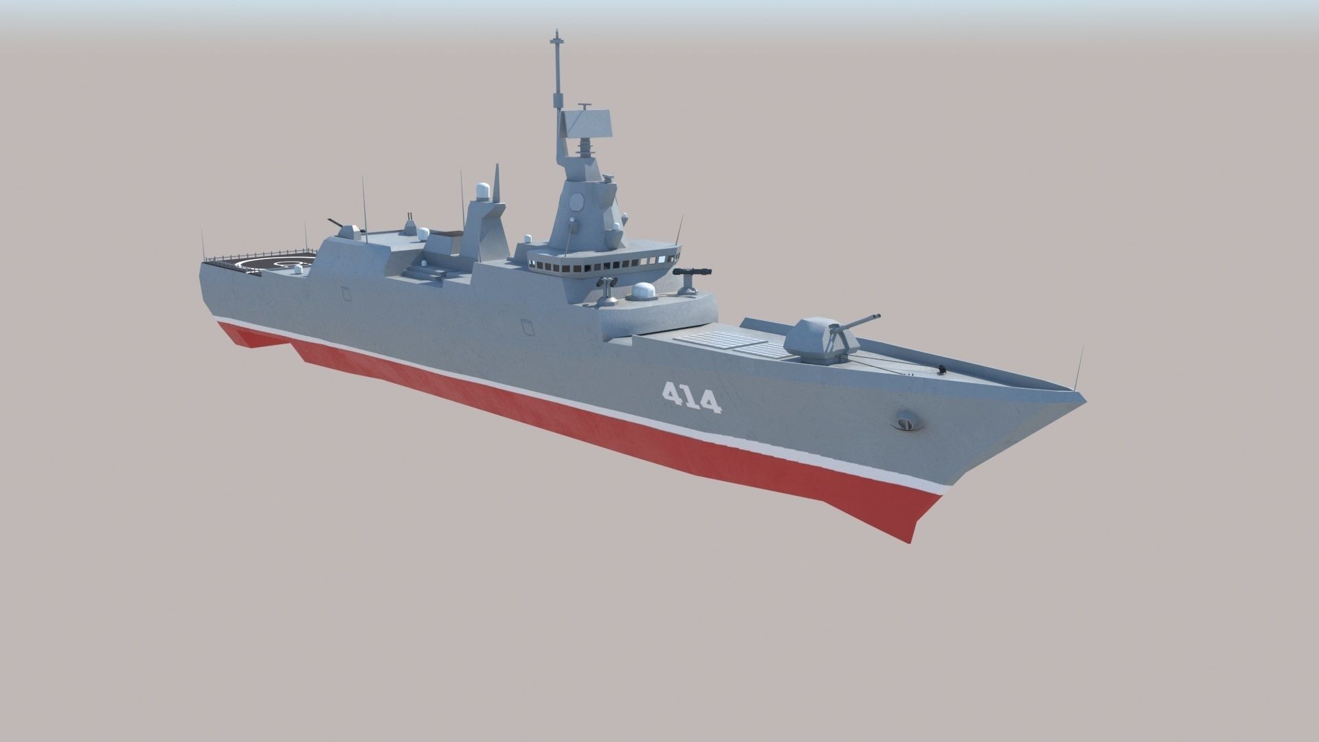 3D model Admiral Gorshkov Class Frigate Ship VR / AR / low-poly | CGTrader