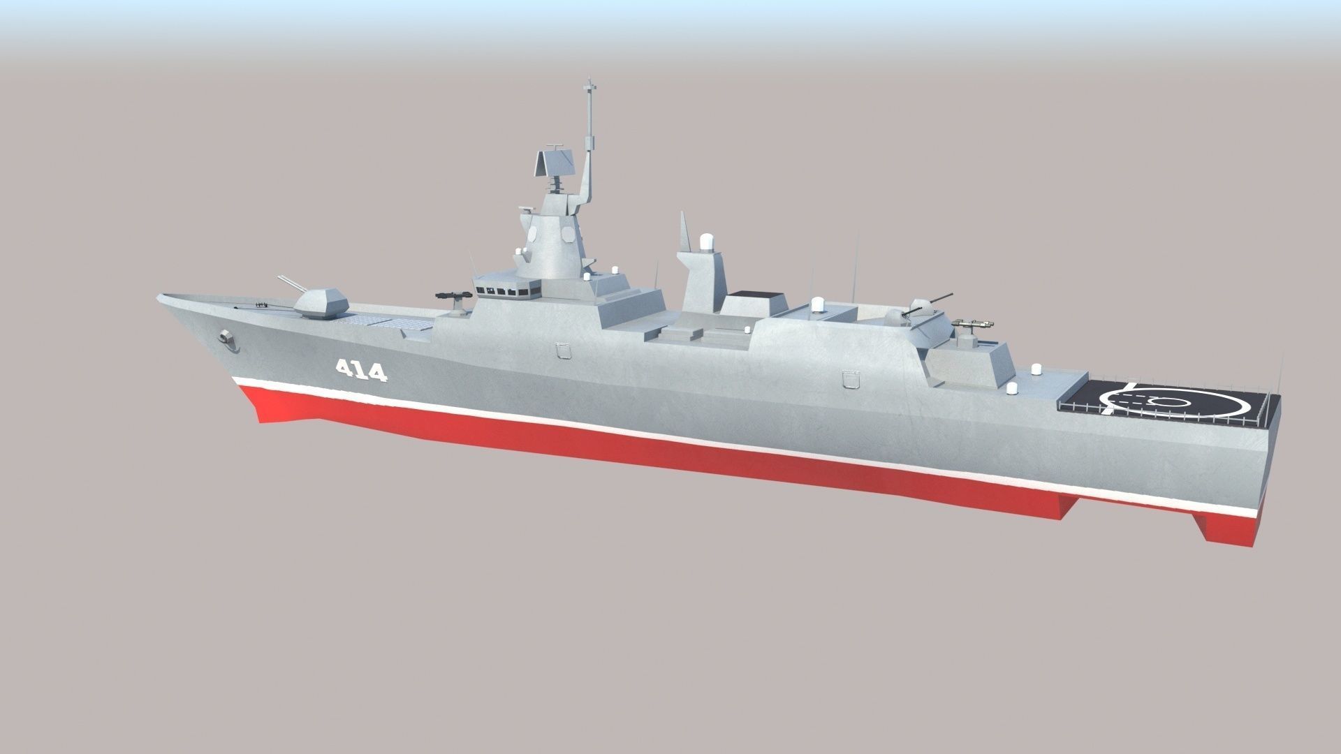 3D model Admiral Gorshkov Class Frigate Ship VR / AR / low-poly | CGTrader