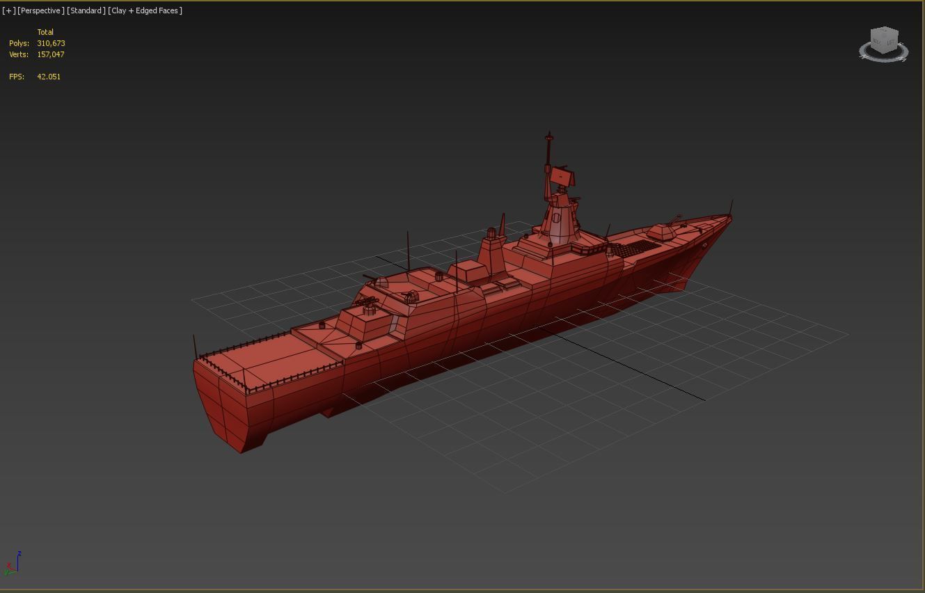 3D model Admiral Gorshkov Class Frigate Ship VR / AR / low-poly | CGTrader