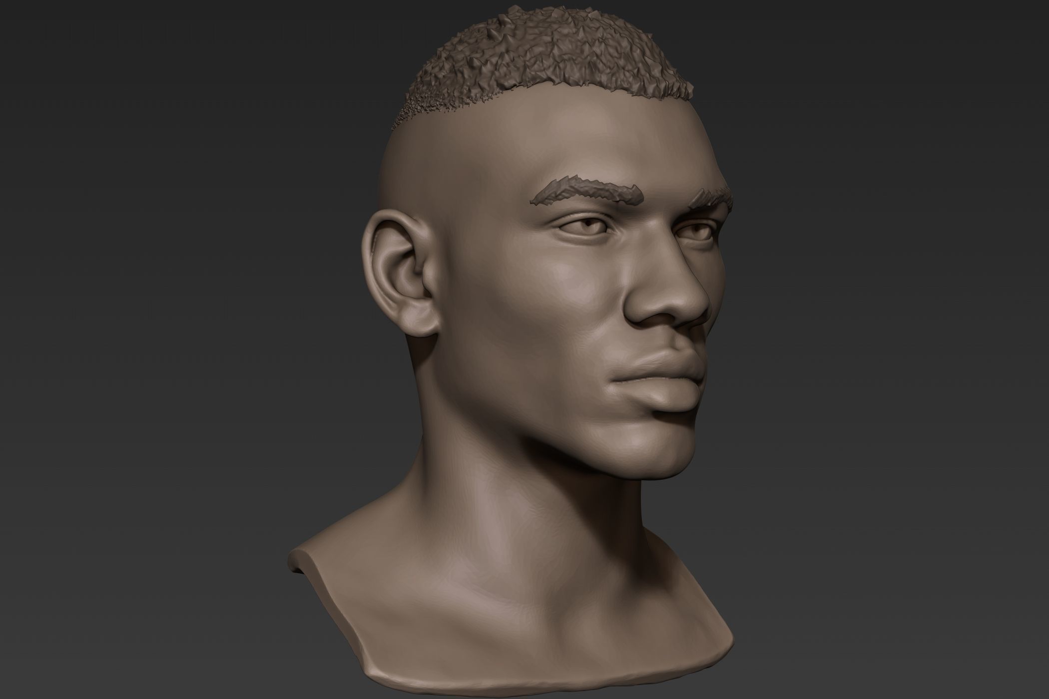 Black Man Head 1 3D model | CGTrader
