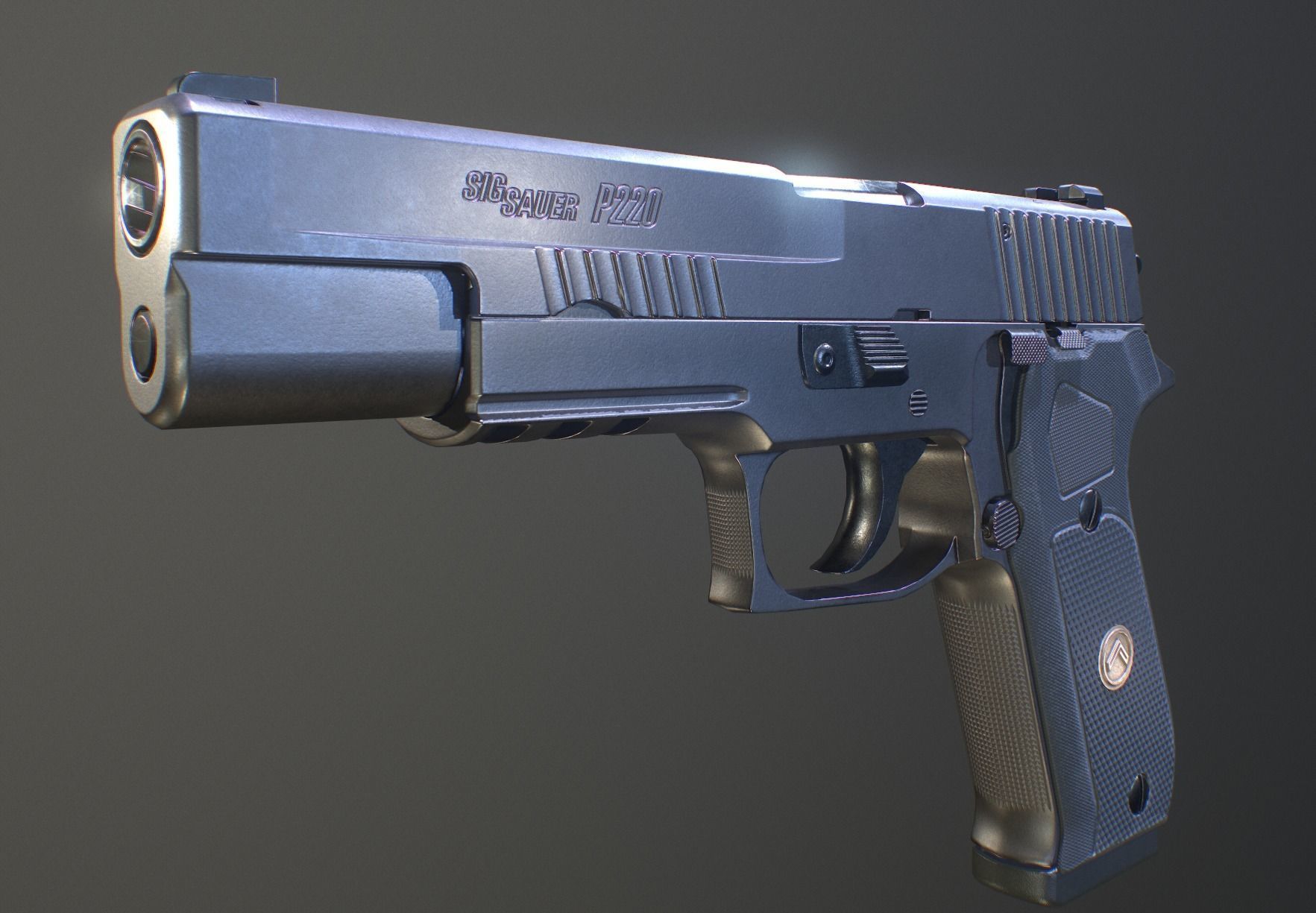 3D model Sig Sauer P220 Legion Full-size 10mm VR / AR / low-poly | CGTrader