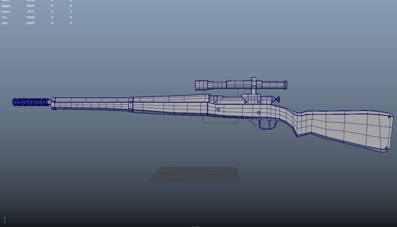 3D model Steampunk Springfield 1903 Sniper Rifle VR / AR / low-poly ...