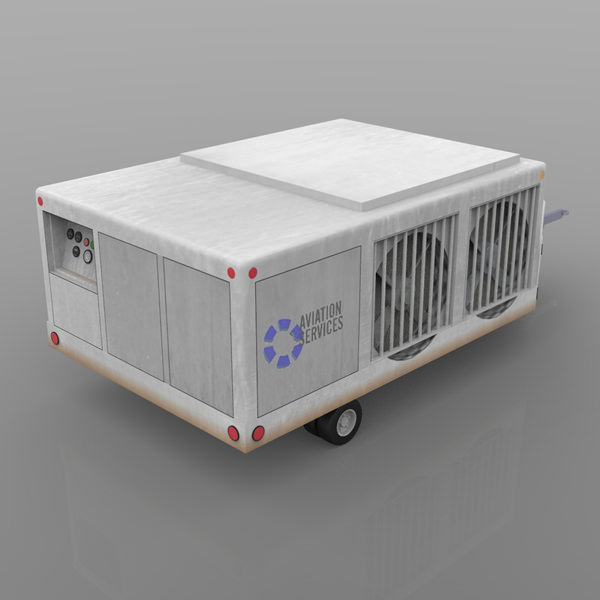 Aircraft Air Conditioning Unit Truck 3D model | CGTrader