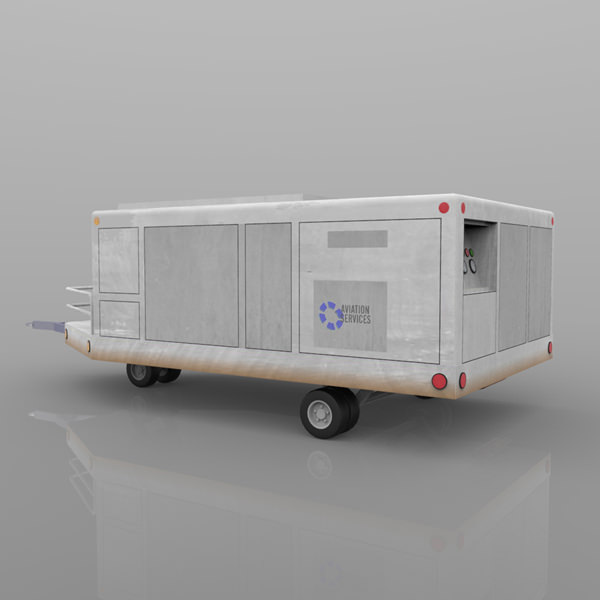 Aircraft Air Conditioning Unit Truck 3D model | CGTrader