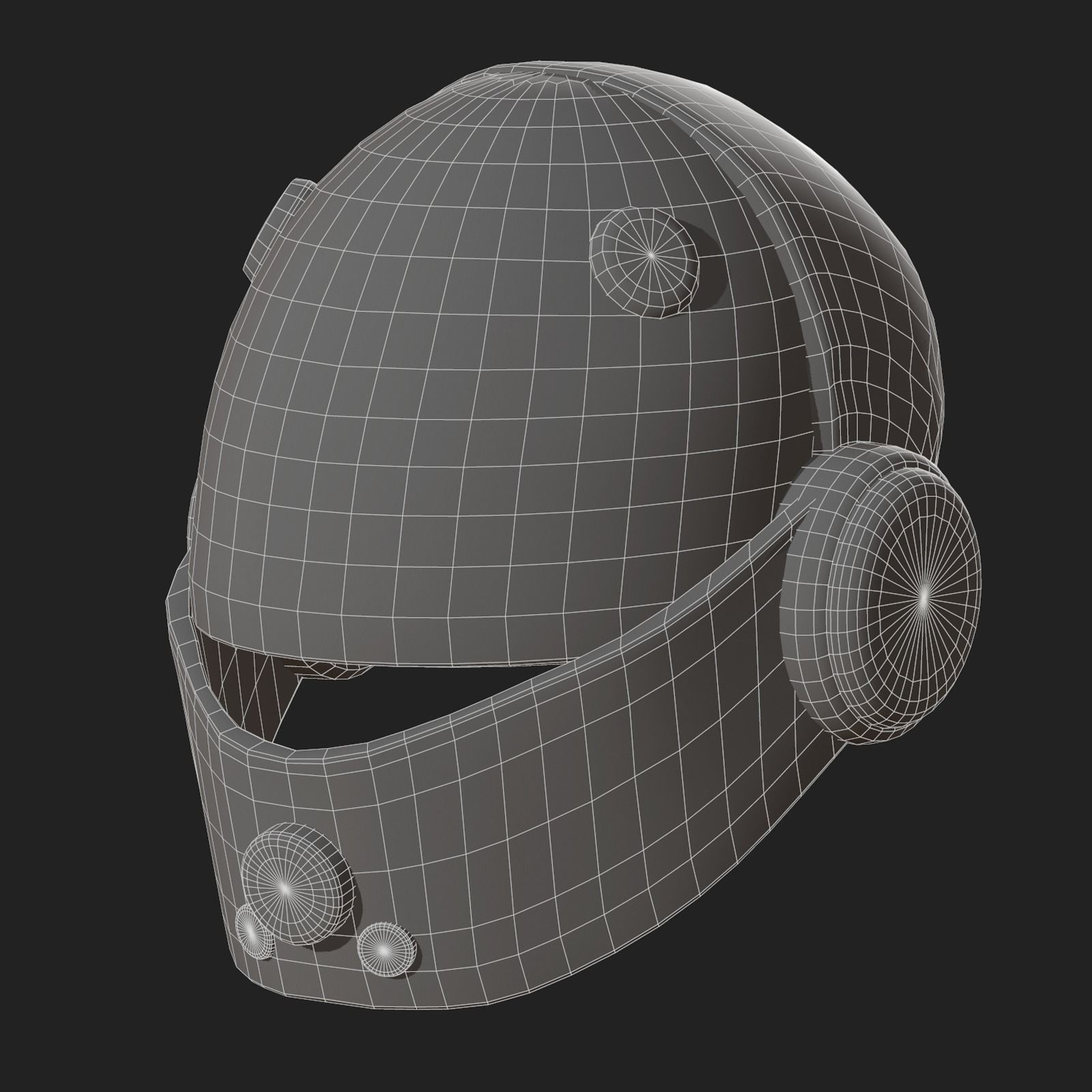 3D model Helmet scifi PBR textures low poly futuristic VR / AR / low ...