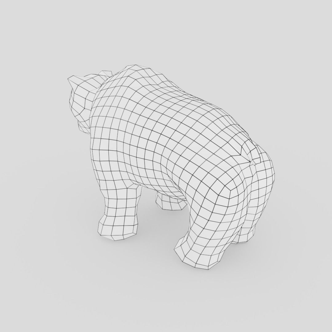 3D model Geometric Bear VR / AR / low-poly | CGTrader