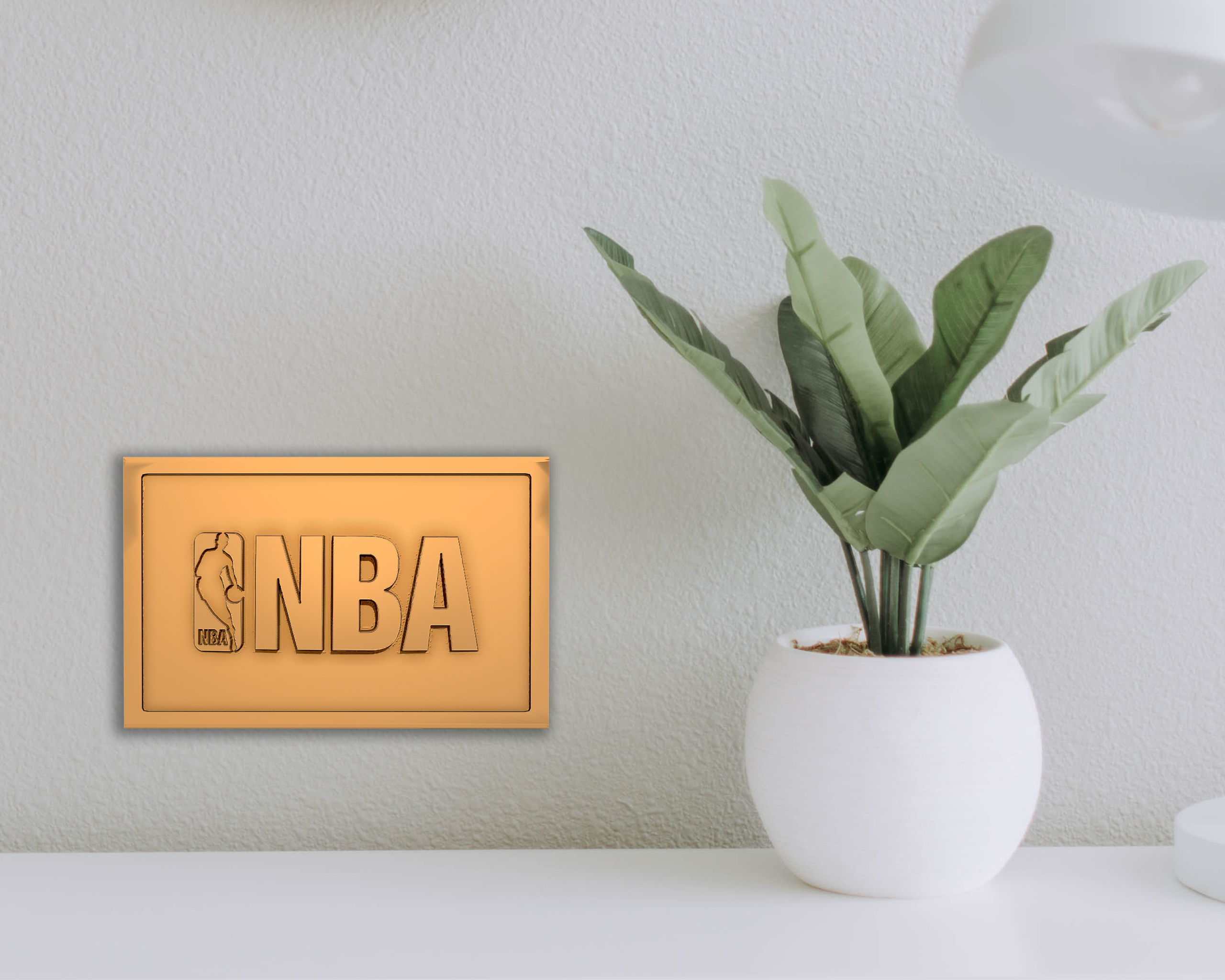 NBA logo relief 3D model 3D printable | CGTrader