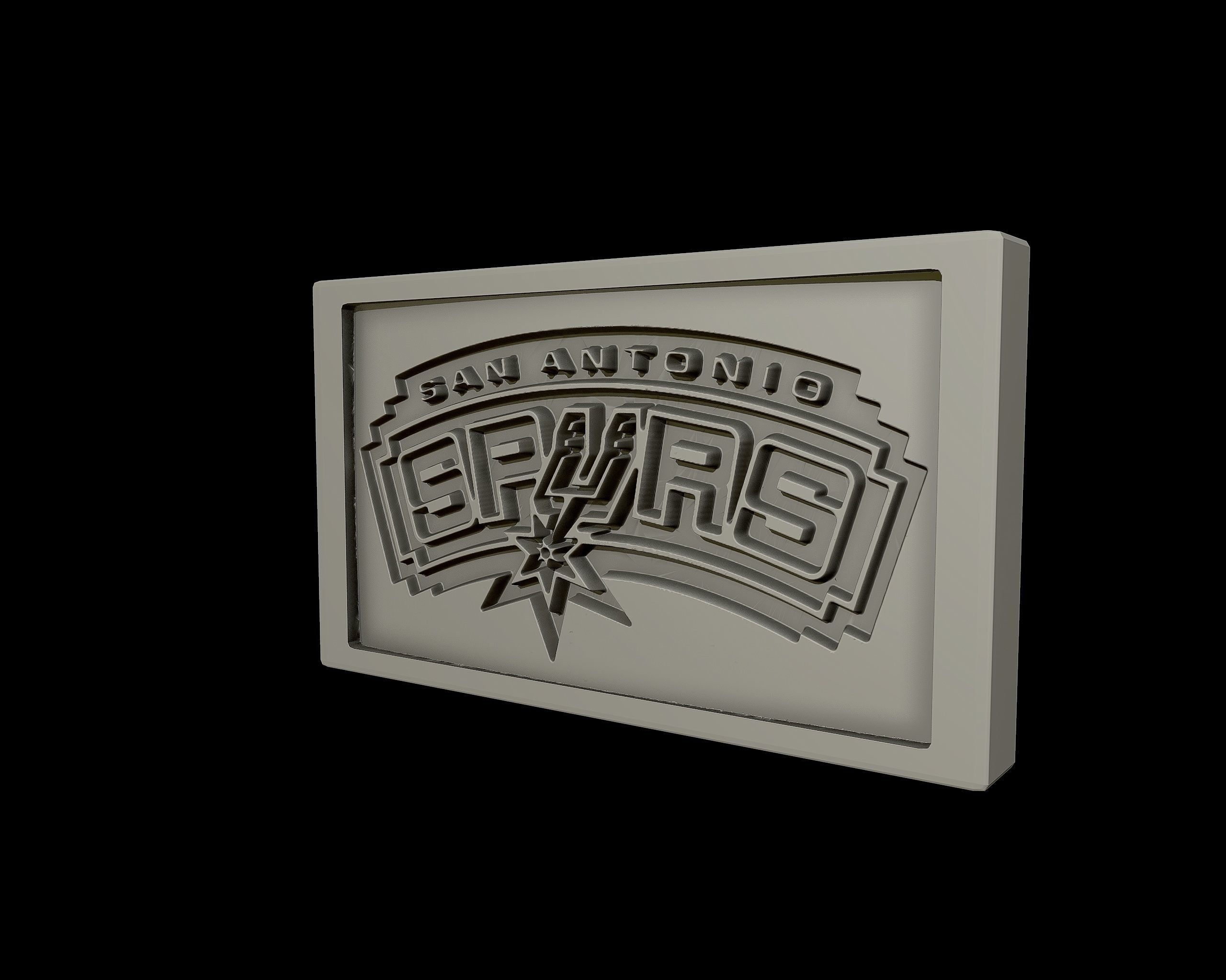 San Antonio Spurs logo relief 3D model 3D printable | CGTrader