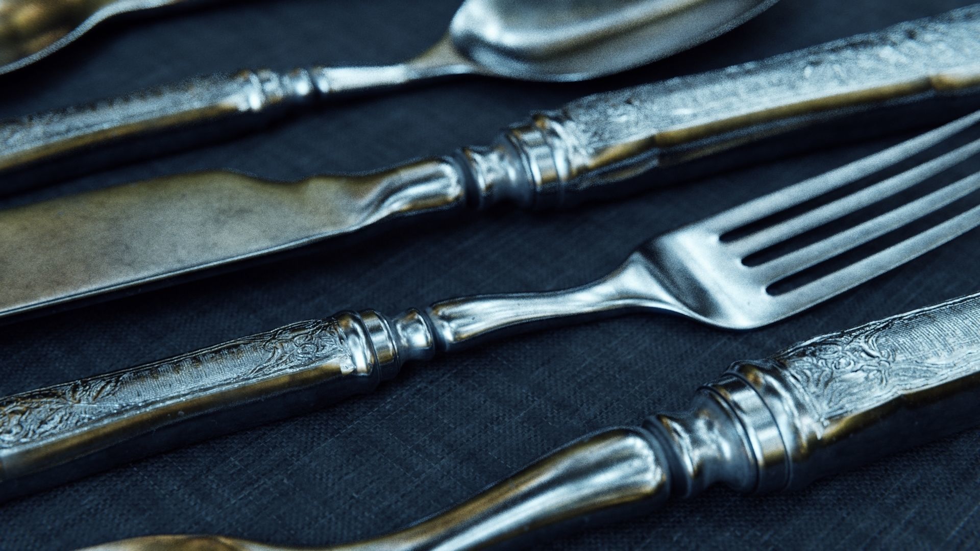fancy cutlery set 3D model | CGTrader
