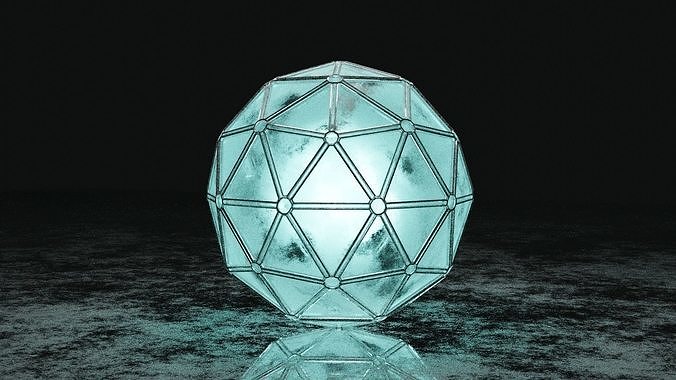 3D model THE ORB geometric glass lamp VR / AR / low-poly | CGTrader