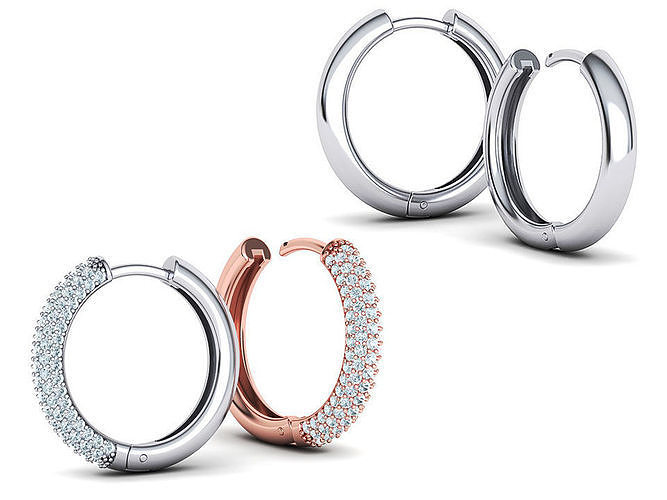 Hoop earrings Collection with discount 20mm size | CGTrader