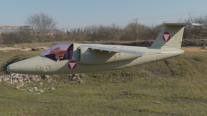 SAAB 105 AE airplane model free 3D model | CGTrader