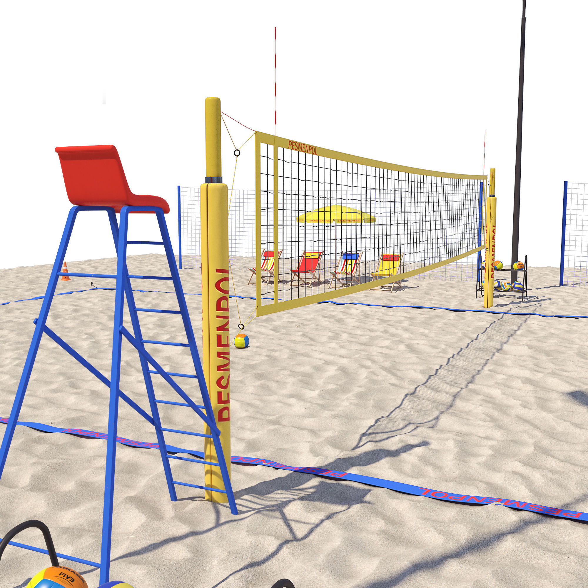 Volleyball court 3D model | CGTrader