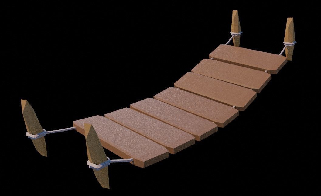 Low poly wooden bridge free VR / AR / low-poly 3D model | CGTrader
