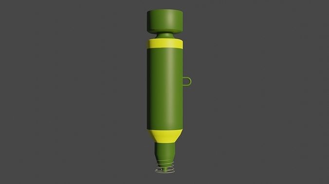 3D model British Explosive Ordnance Modified US 20lb Fragmentation Bomb ...