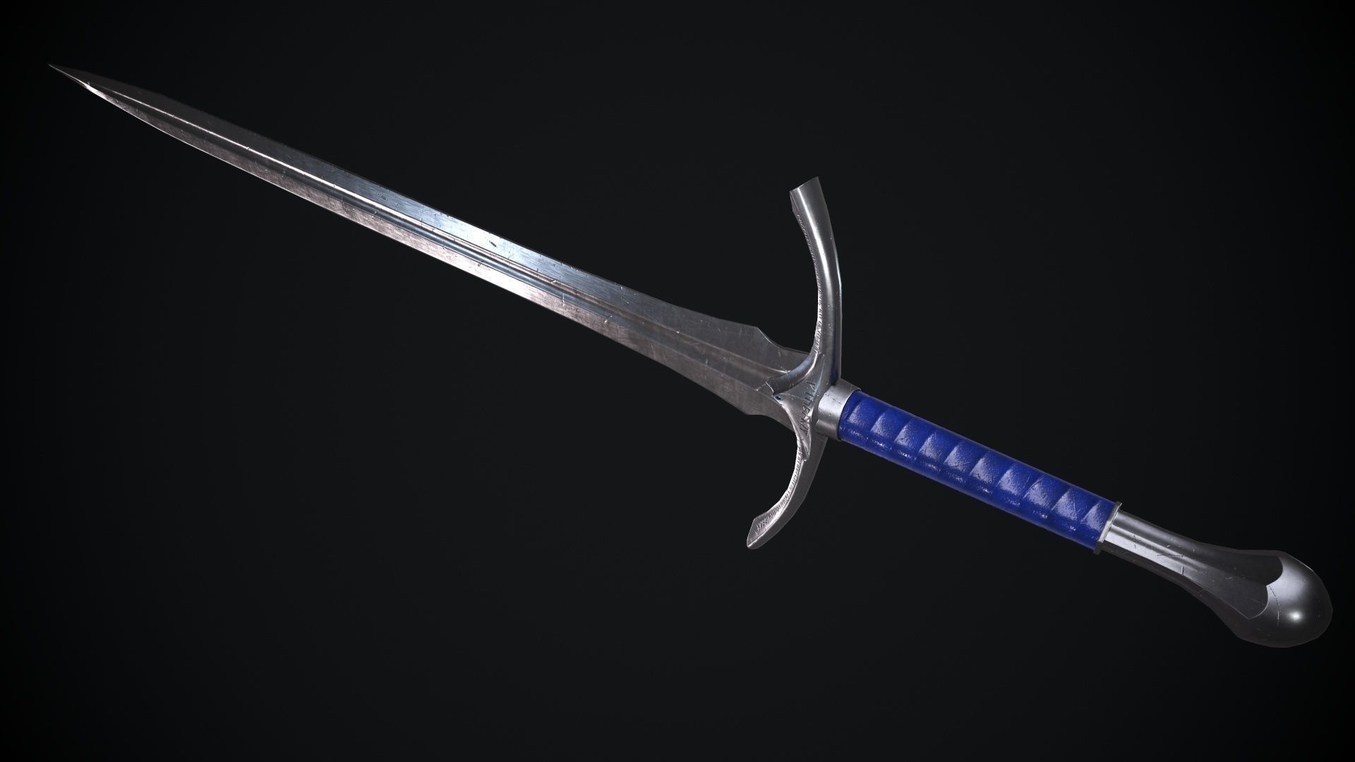 3D model Glamdring Sword from The Lord of the Rings Movie VR / AR / low ...