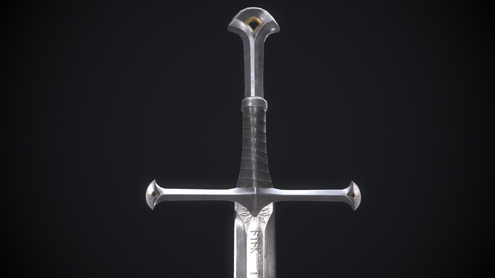 3D model Anduril Sword from The Lord of The Rings Movie VR / AR / low ...