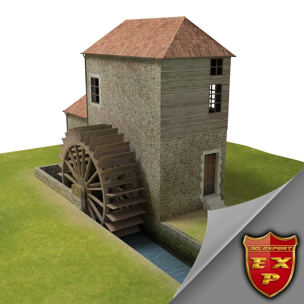 Watermill 3D model | CGTrader