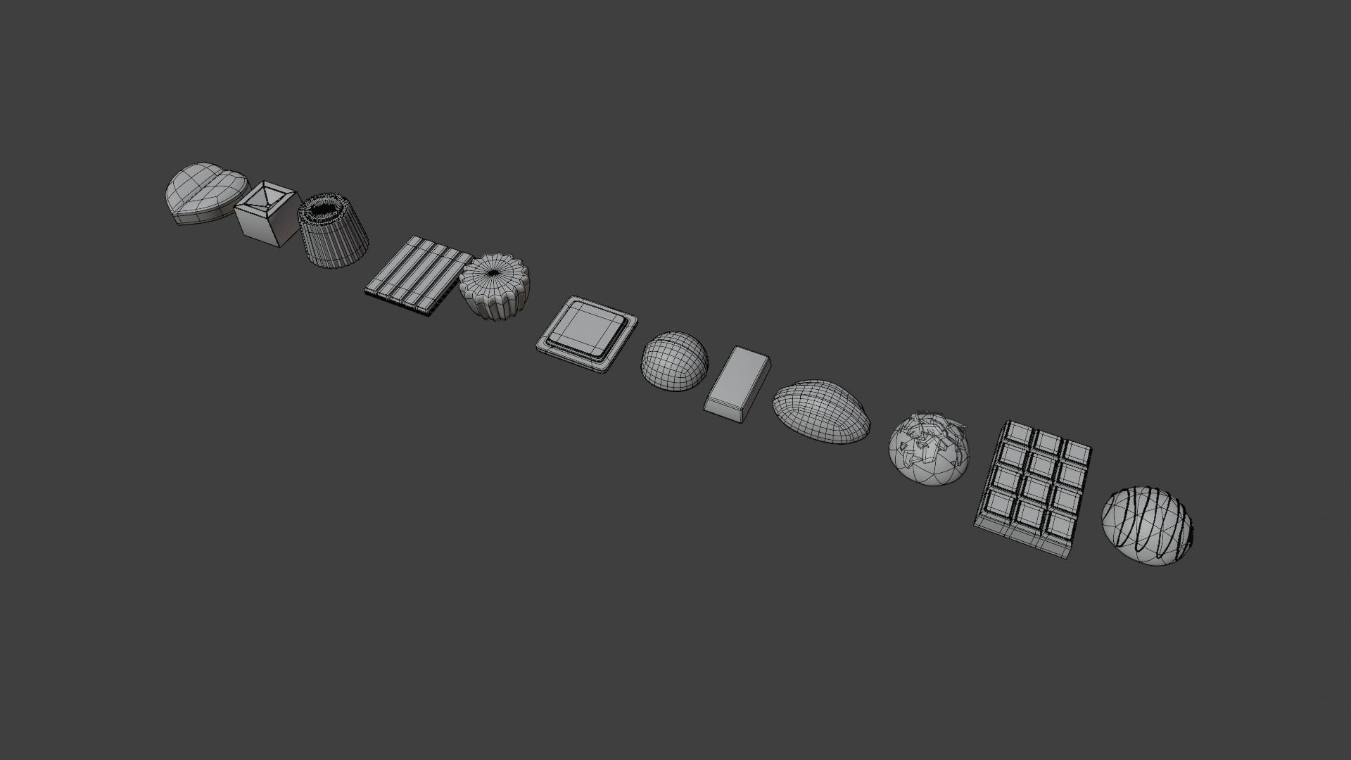 Chocolate Assets 3d model free 3D model | CGTrader