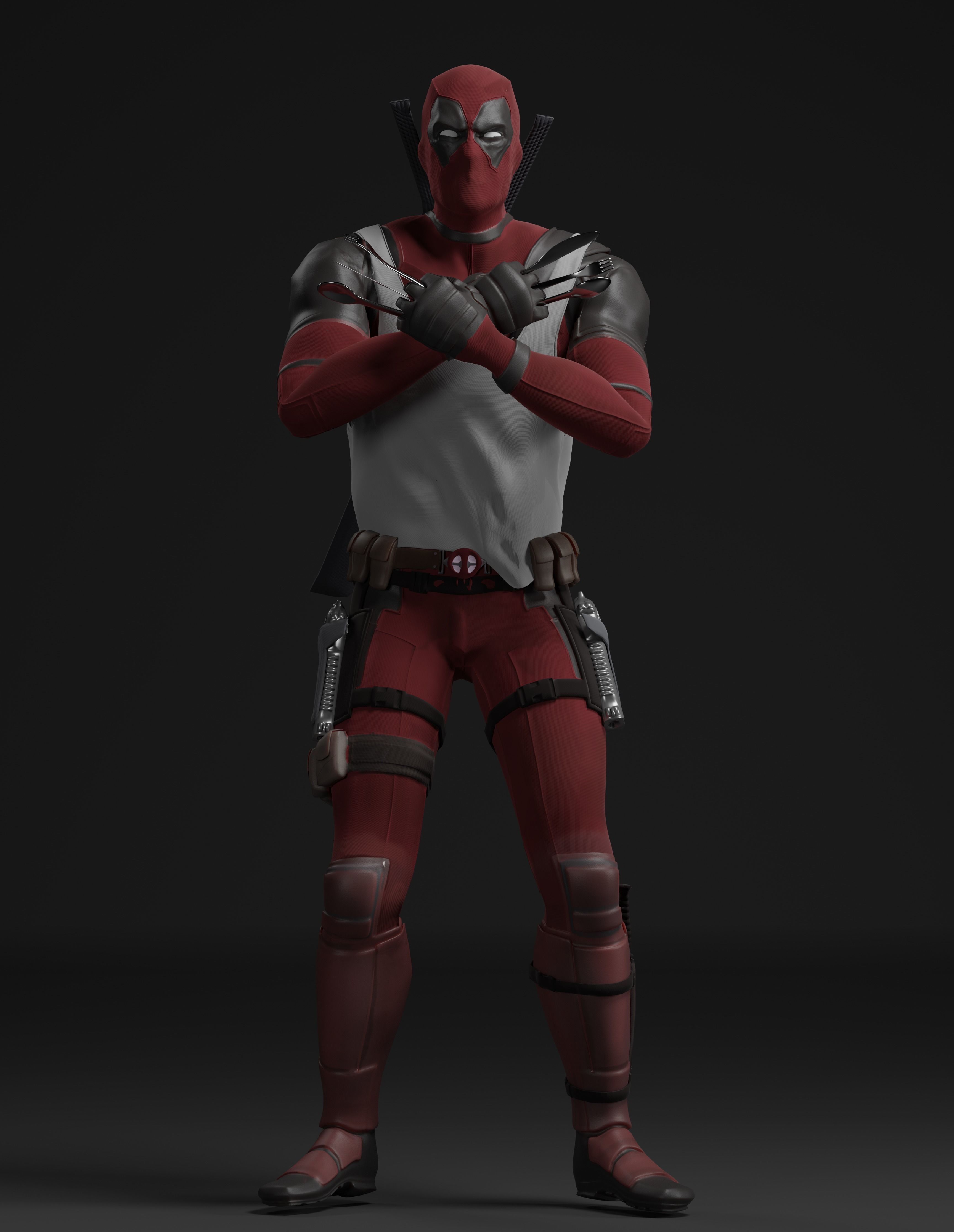 DeadPool wolverine 3D model 3D printable | CGTrader