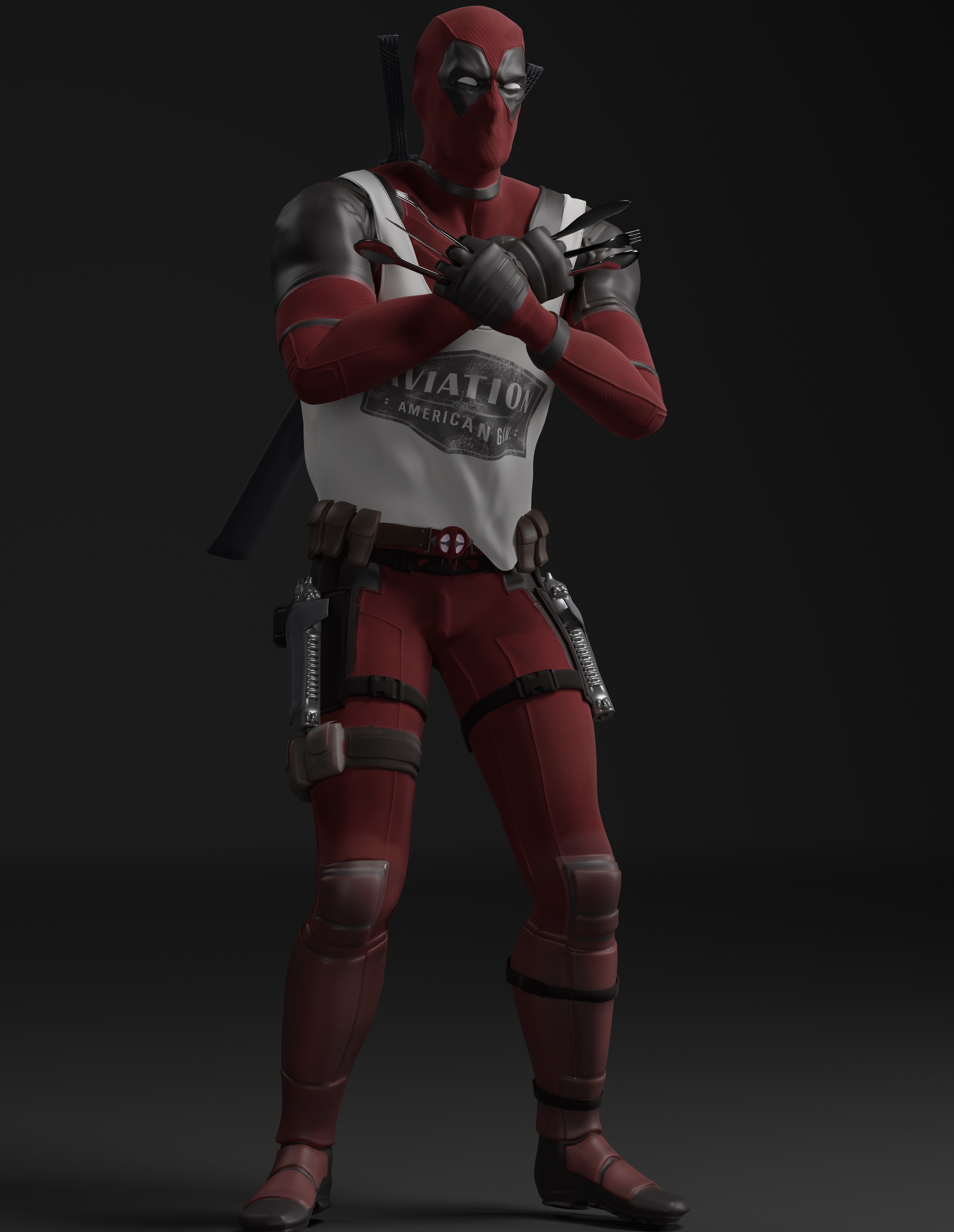 DeadPool wolverine 3D model 3D printable | CGTrader