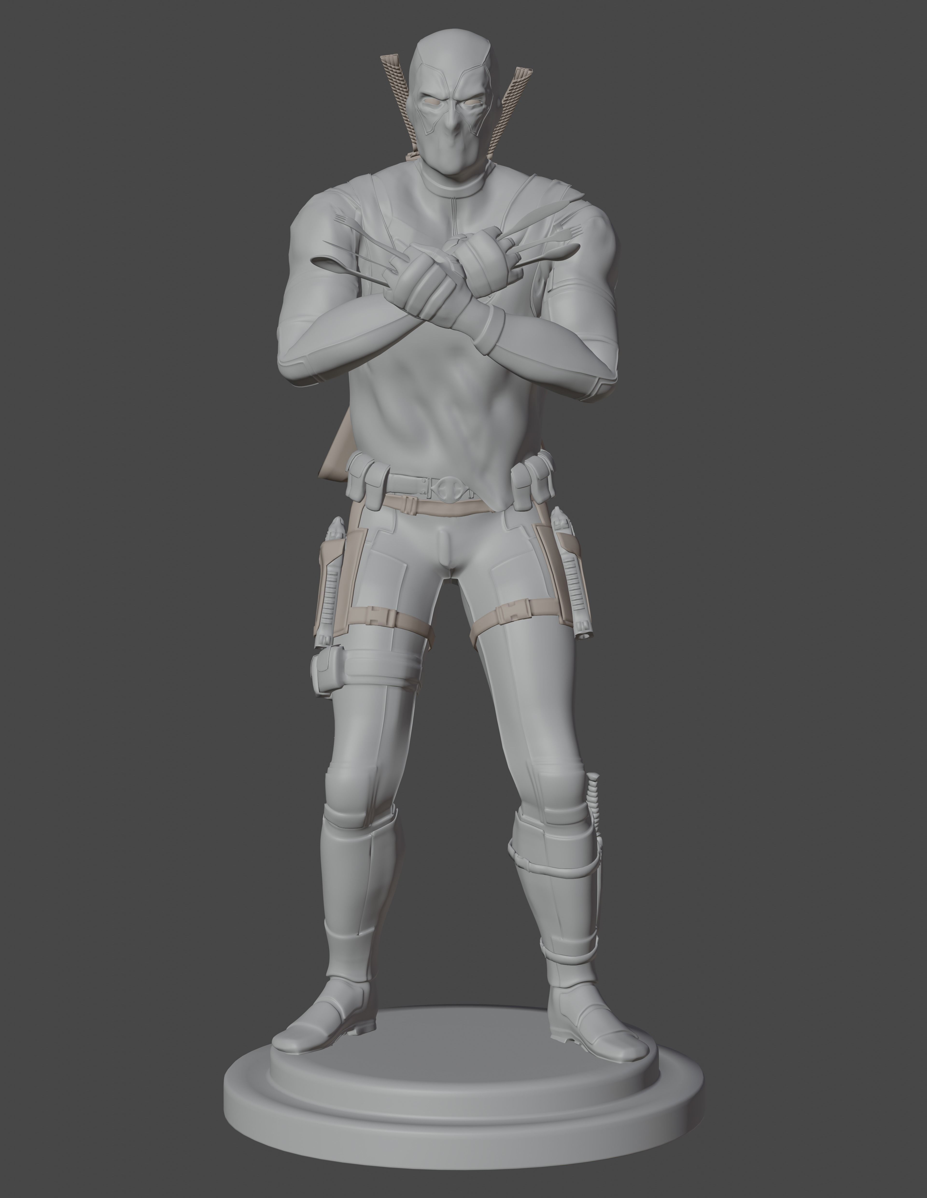 DeadPool wolverine 3D model 3D printable | CGTrader