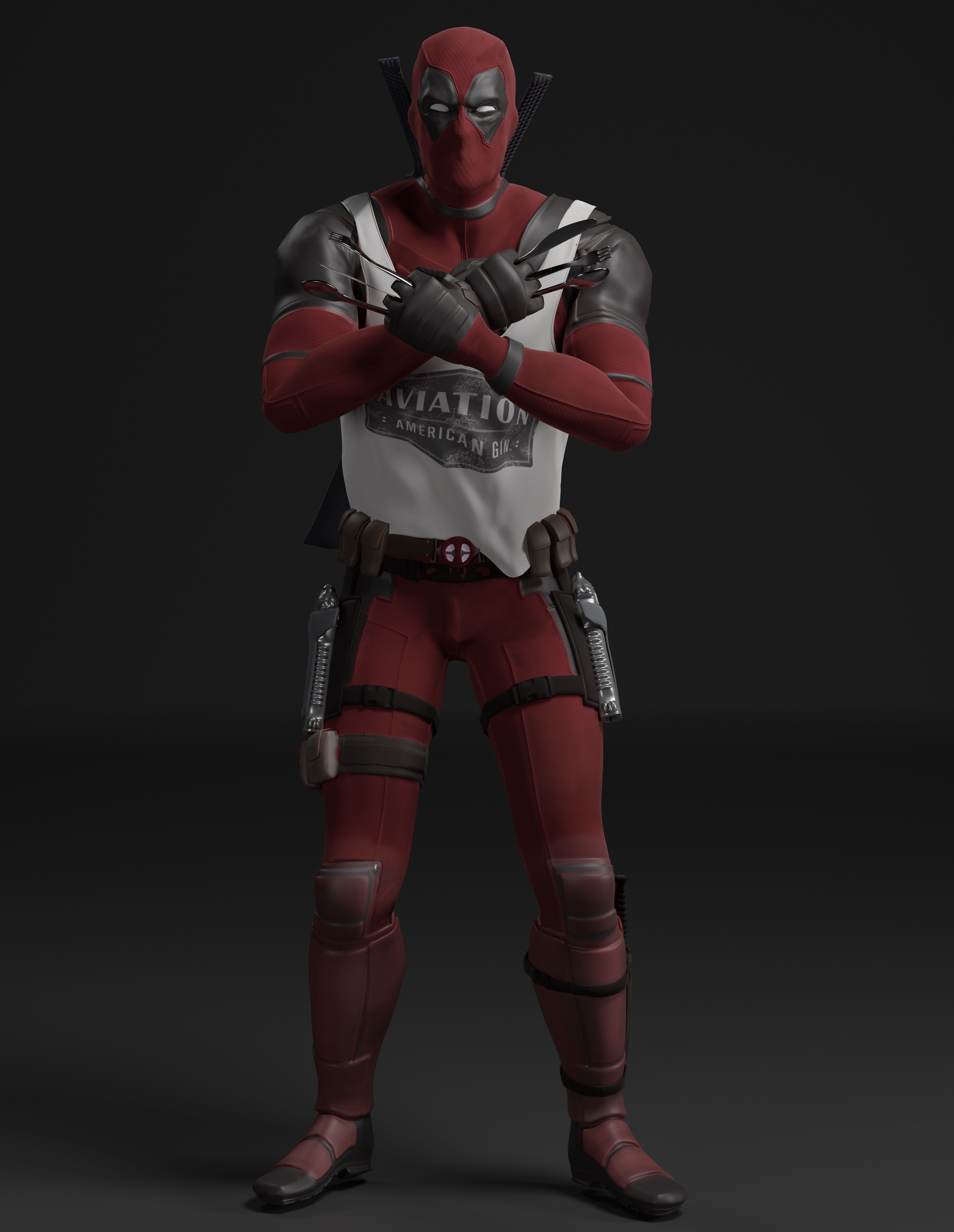DeadPool wolverine 3D model 3D printable | CGTrader