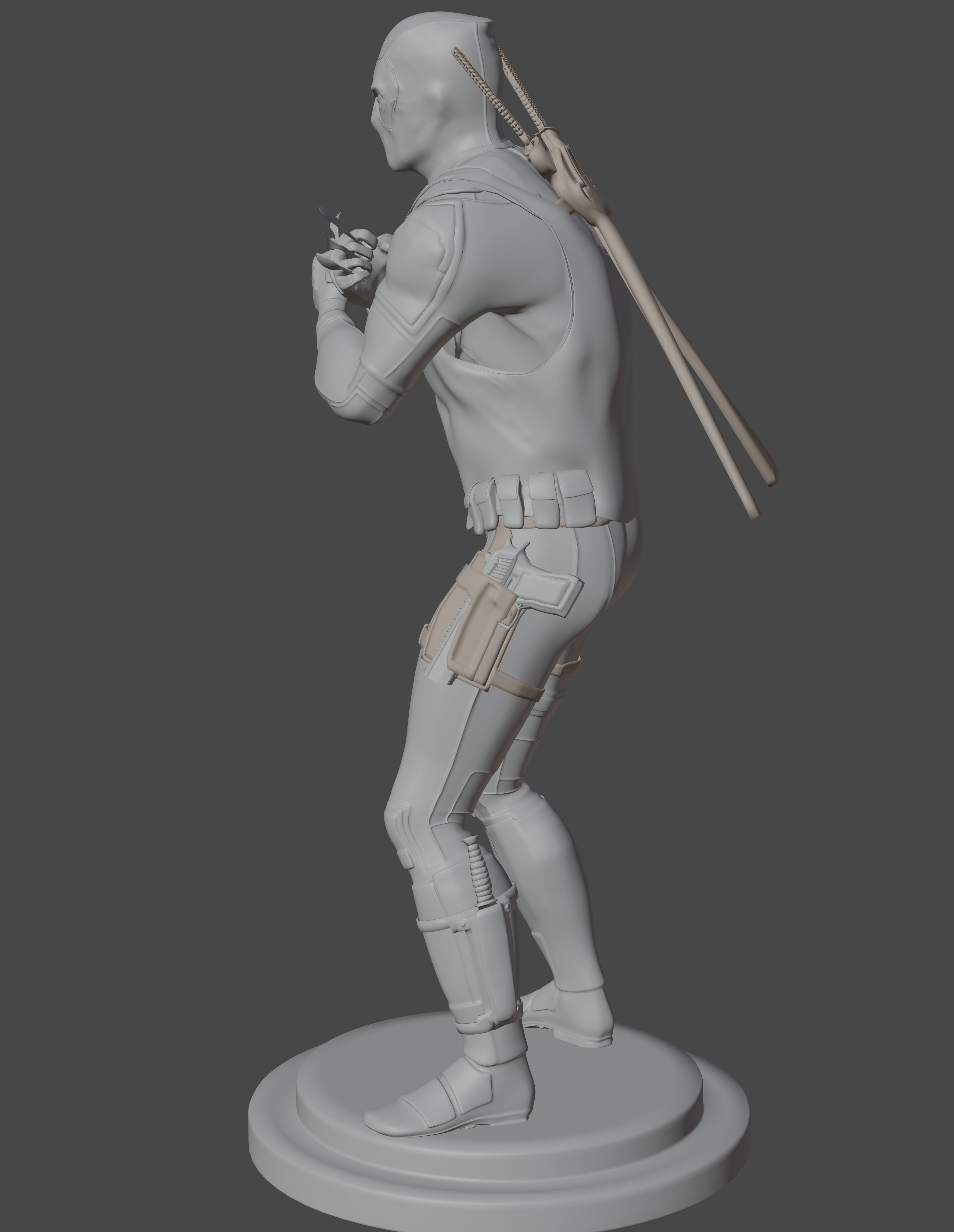 DeadPool wolverine 3D model 3D printable | CGTrader