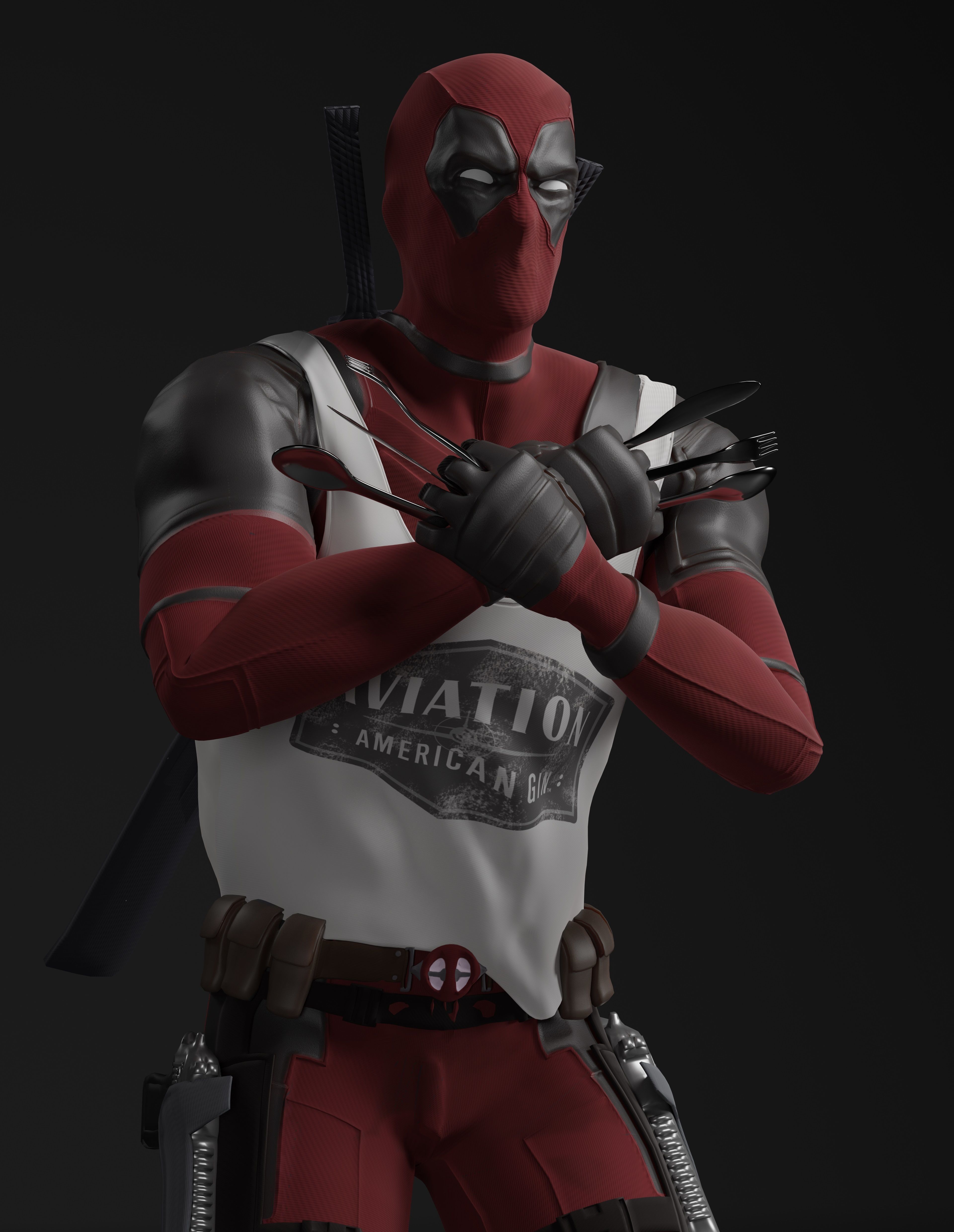 DeadPool wolverine 3D model 3D printable | CGTrader