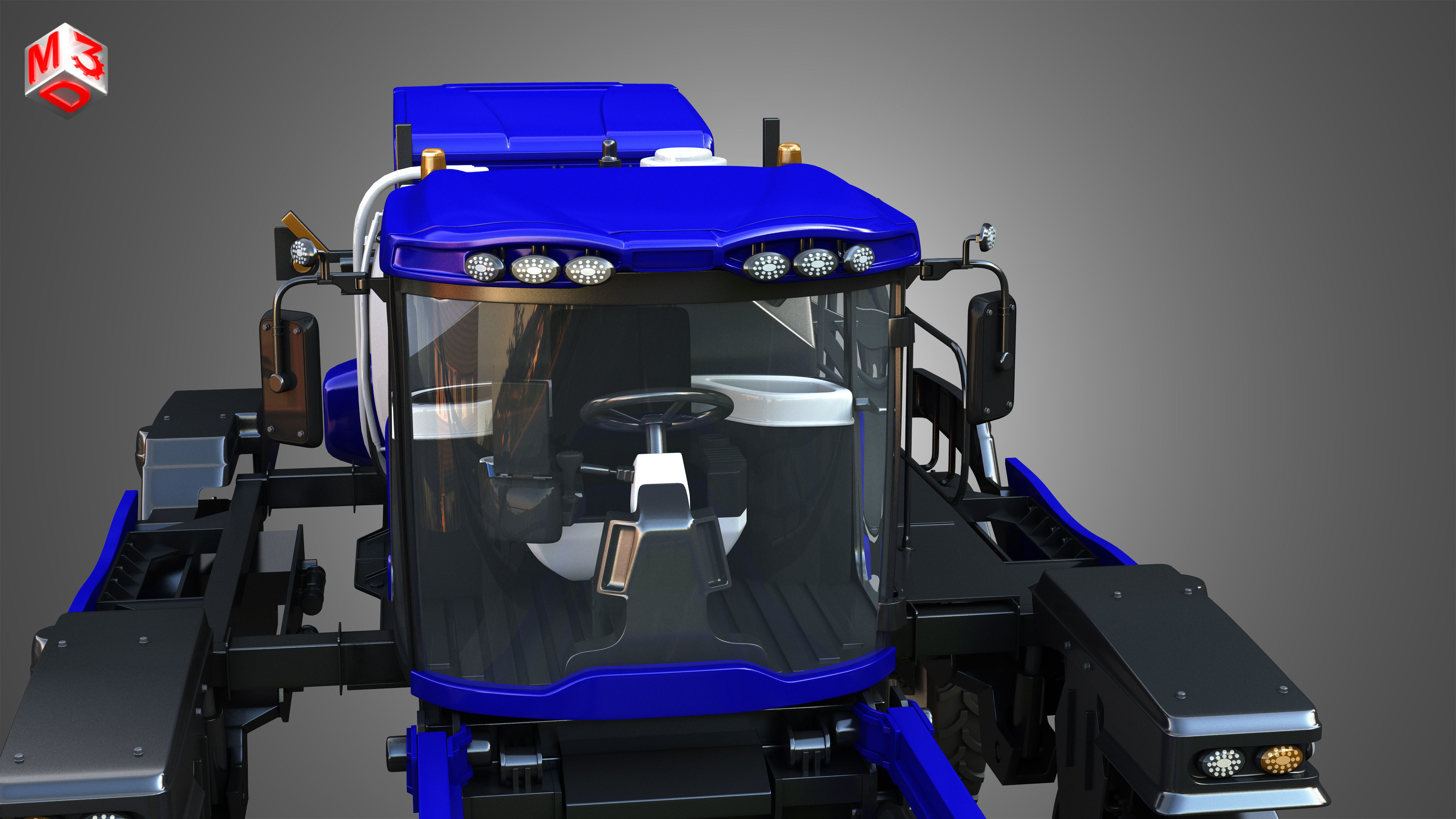 Self-propelled Front Boom Sprayer 3D model | CGTrader