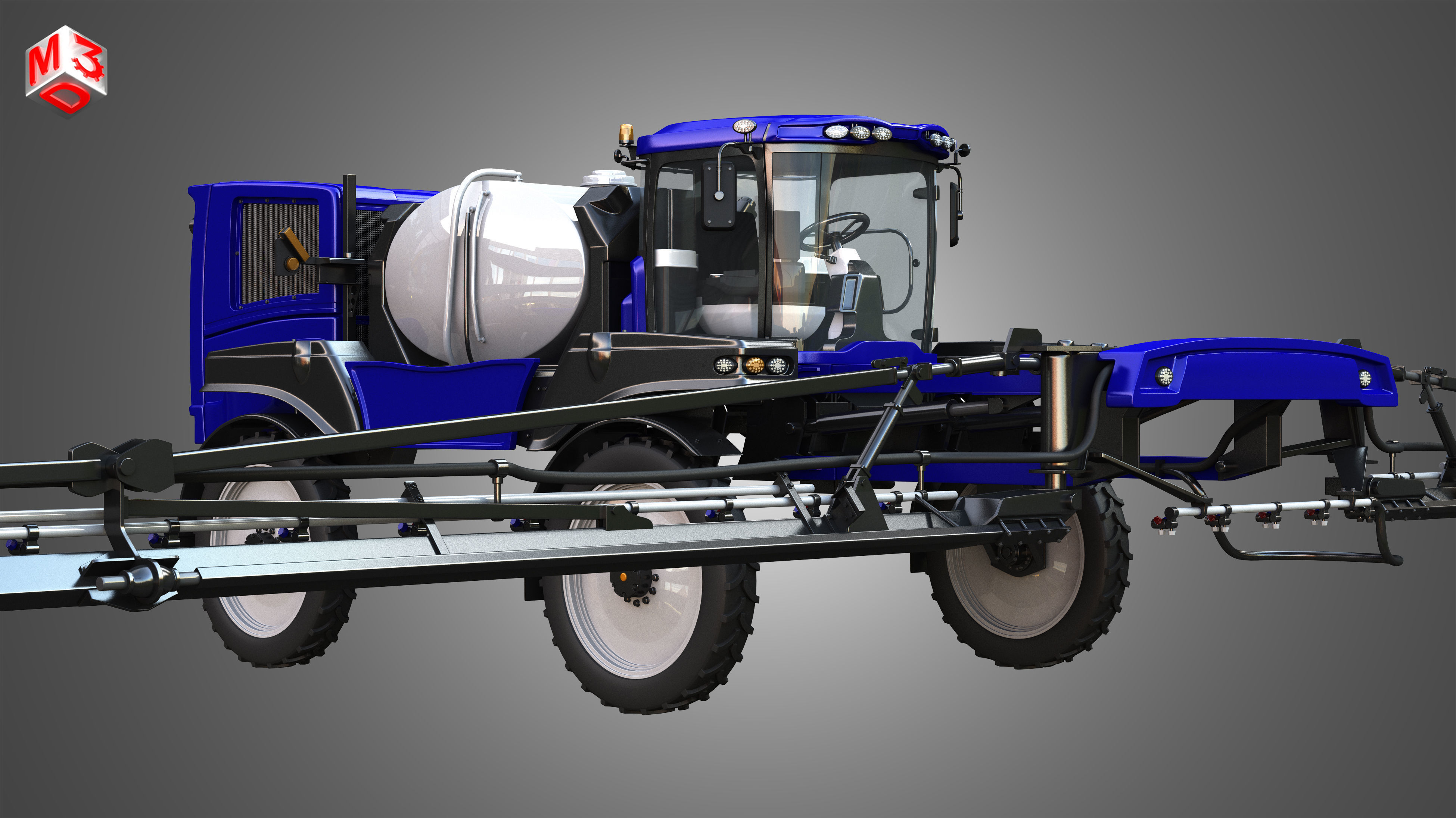 Self-propelled Front Boom Sprayer 3D model | CGTrader