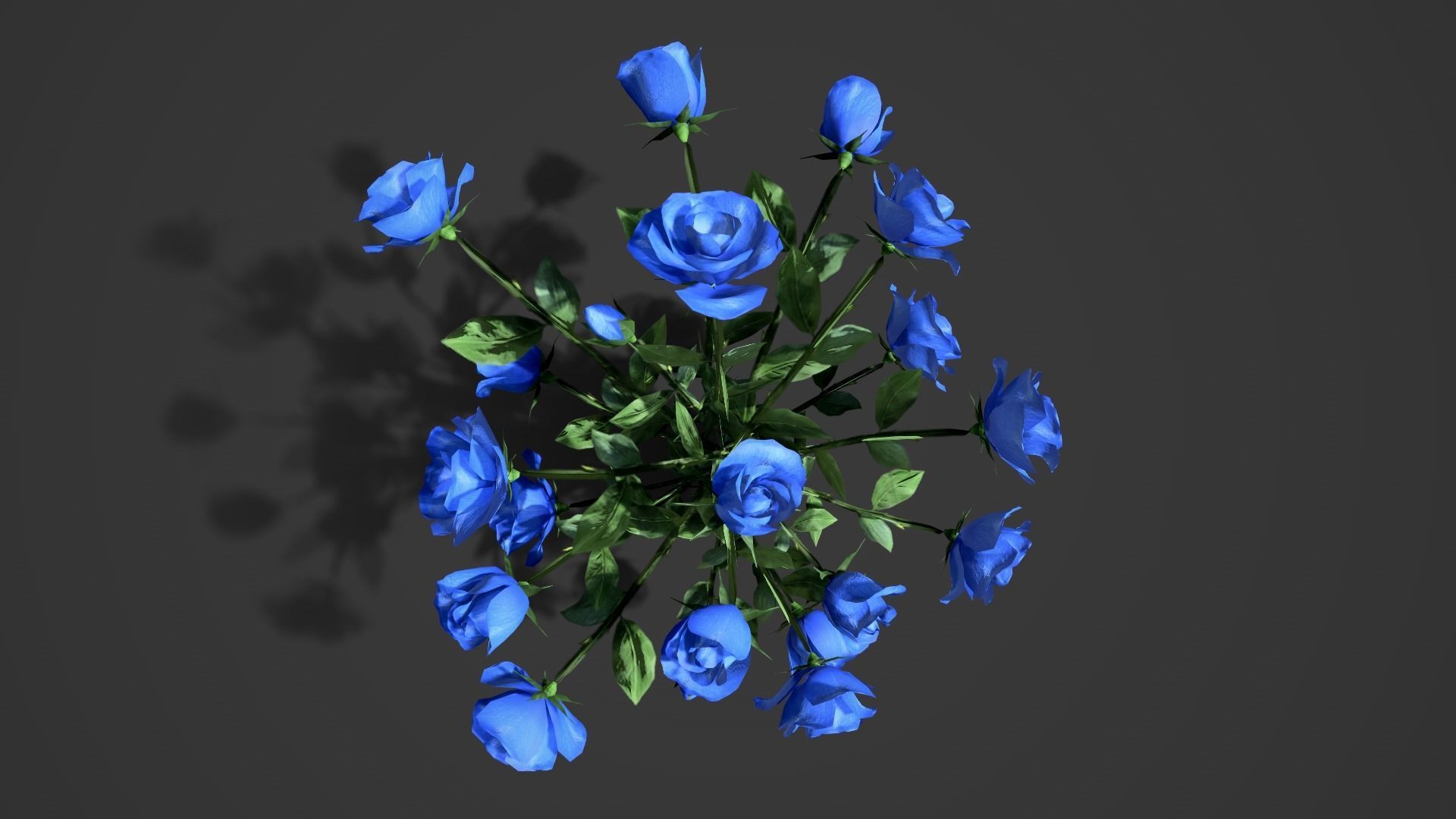 3D model Rose flowers bush darkblue LOD VR / AR / low-poly | CGTrader