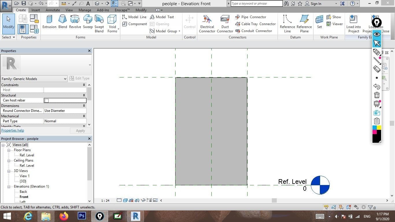 3D model realistic people family for revit 2017 VR / AR / low-poly ...